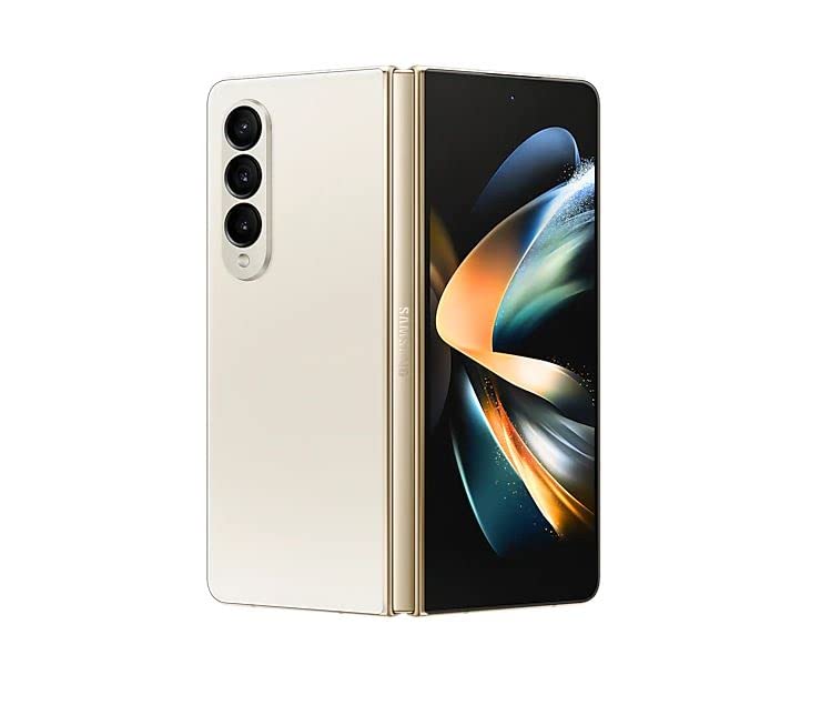 Galaxy Z Fold 4 Cell Phone, Factory Unlocked Android Smartphone, 512GB, Flex Mode, Dual Sim (1x eSim + 1x Nano) Multi Window View, Foldable Display, Korean International Version, Beige (SM-F936NZ)