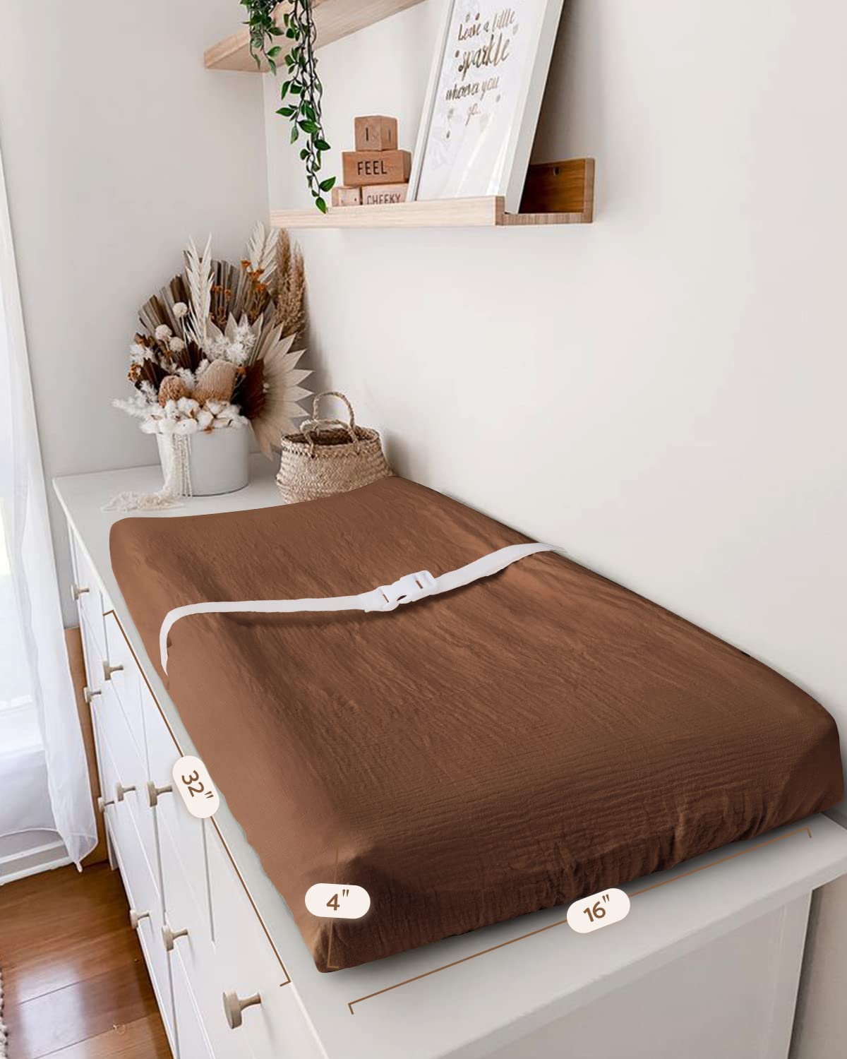 Blissful Diary Muslin Crib Sheets and Muslin Changing Pad Cover Bundle