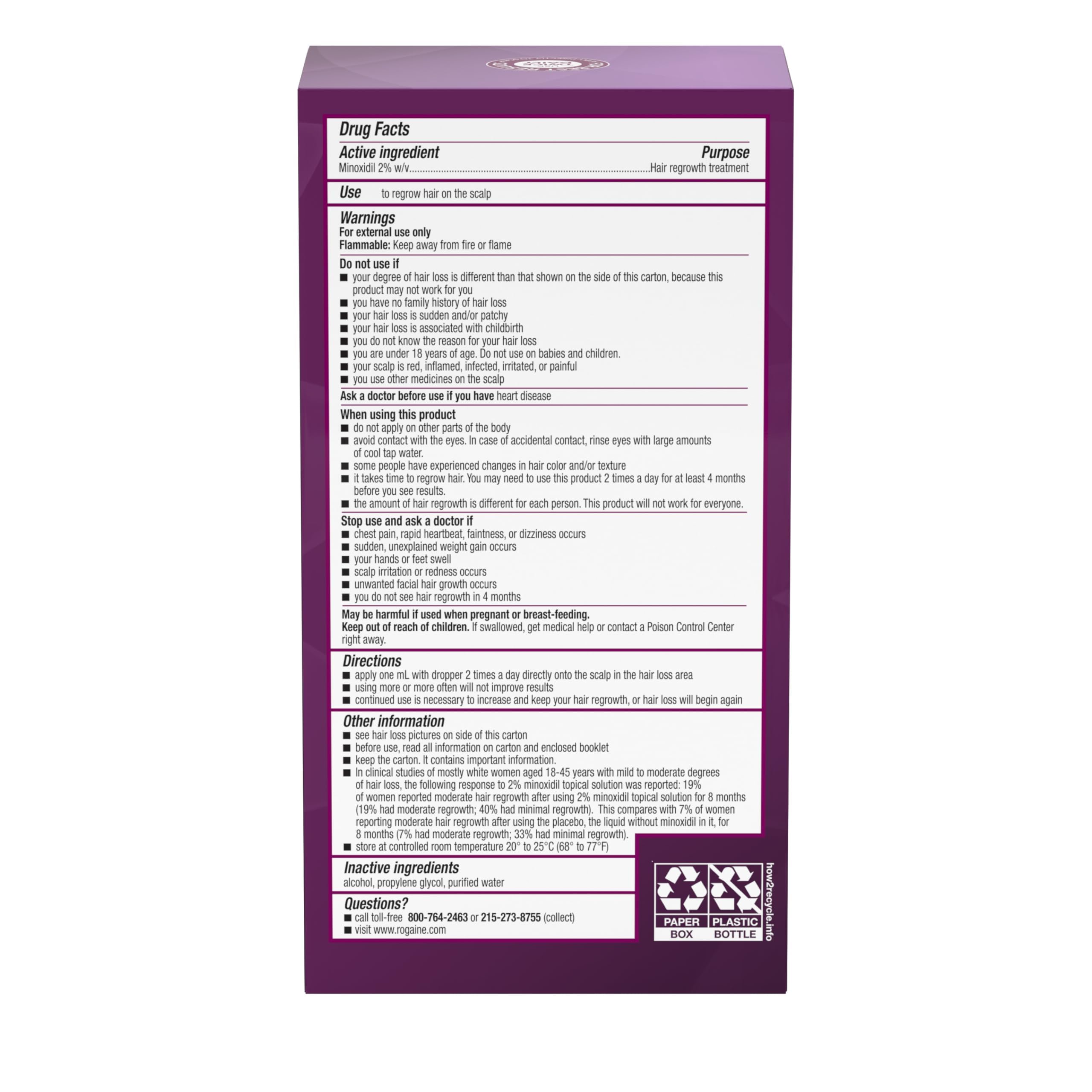 Women's Rogaine Hair Regrowth Treatment (One Month Supply)