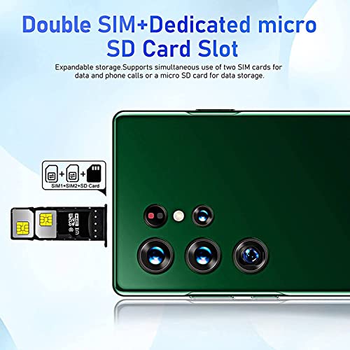 Echoamo 5G Unlocked Cell Phones,4G+128GB Dual Sim Smartphones, 6.8inches Waterdrop Screen C21 Unlocked Mobile Telefono, Android Unlocked Phone 24+48 MP | 5000mAh | Fingerprint Lock & Face ID (Green)