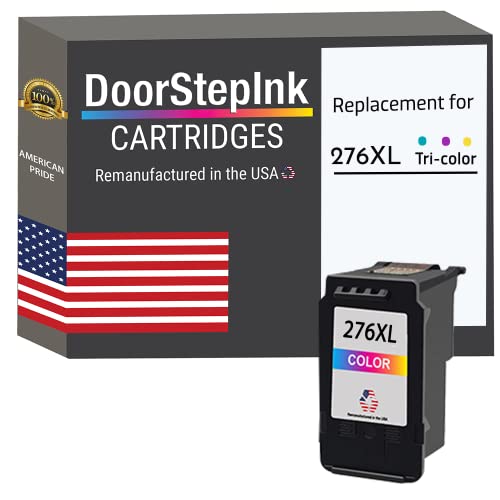 DoorStepInk Remanufactured in The USA Ink Cartridges for Canon 276XL, CL-276XL Color