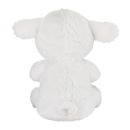 Little Love by NoJo Baptism White Plush Lamb with Praying Hands and Embroidered Cross
