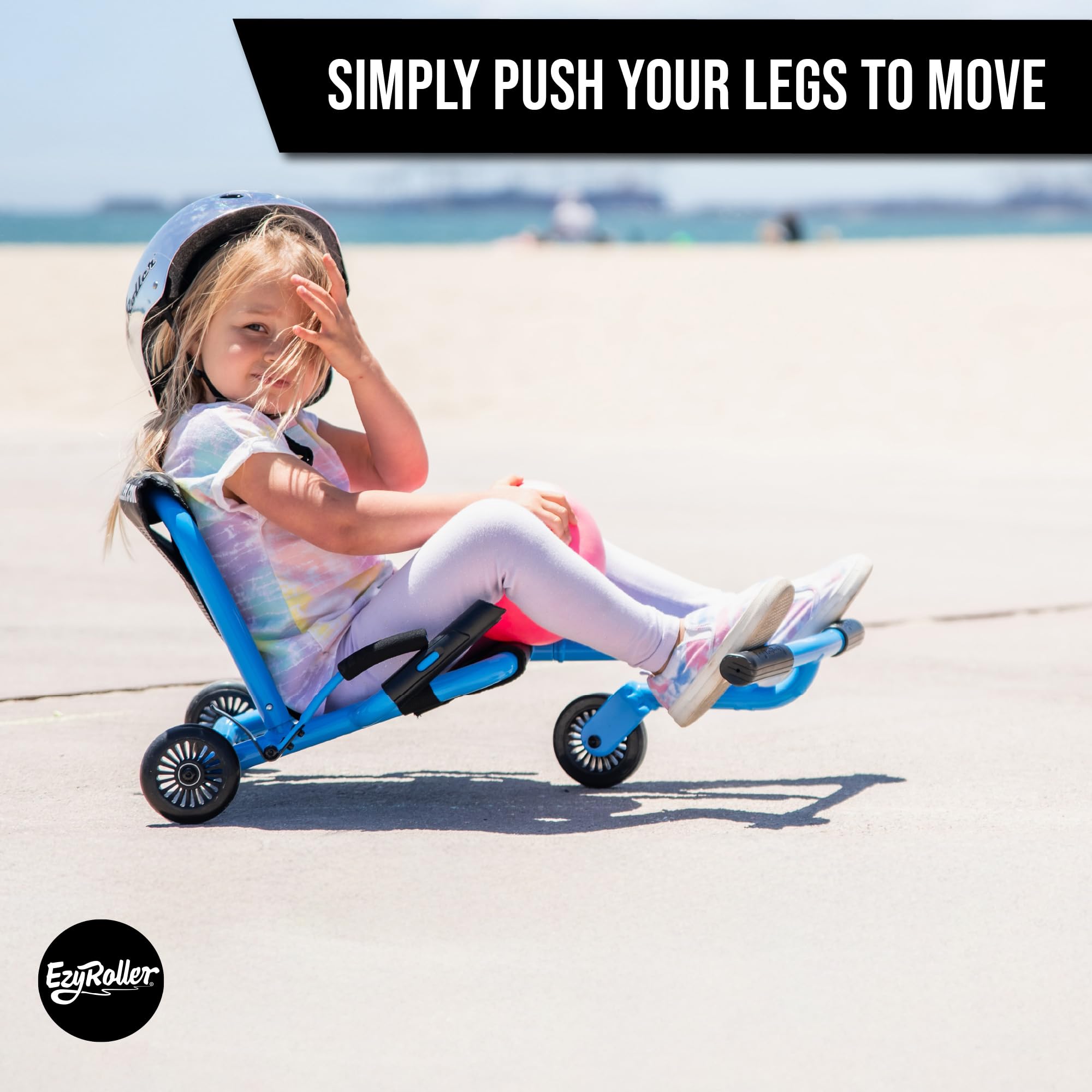 EzyRoller Mini Ride On Toy for Kids Age 2-5 Years, Up to 45 lbs - Black