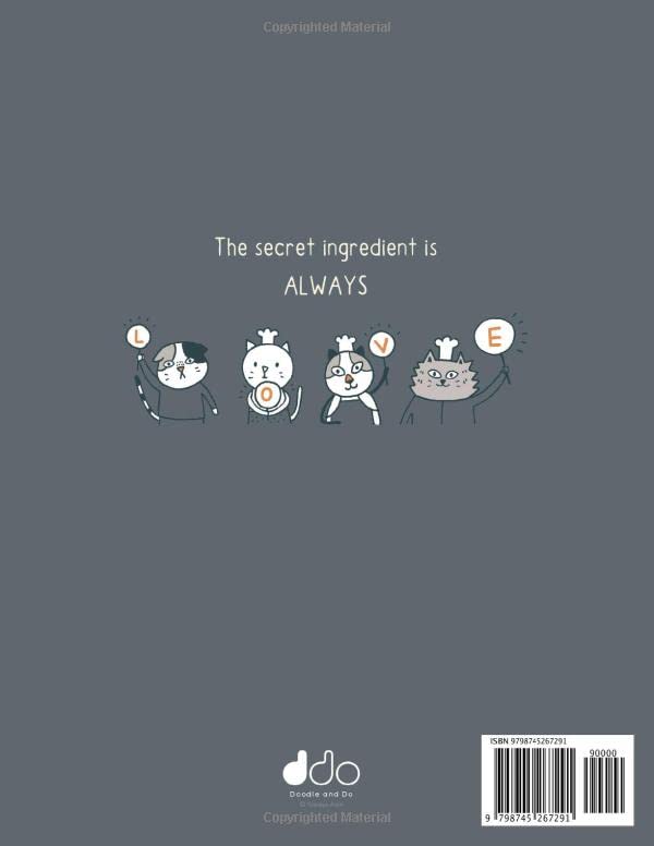 MY RECIPES JOURNAL with Cat Theme (gray cat book cover): recipe journal, recipe notebook, my own cookbook, cooking notebook (MY RECIPES BOOK with CUTE LITTLE CATS)