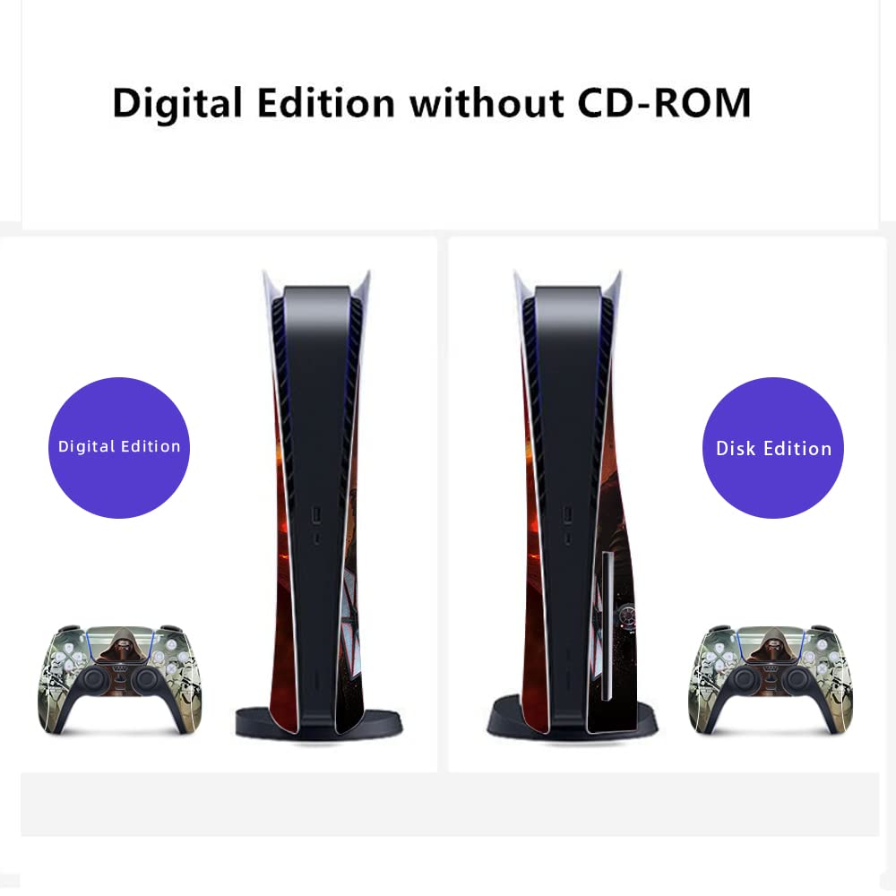 Bopanku Stickers for PS5 Disk Edition Animation Console and Controllers Vinyl Sticker,Scratch Resistant,Bubble-Free,Durable,Compatible with Playstation 5(Disk Edition) B