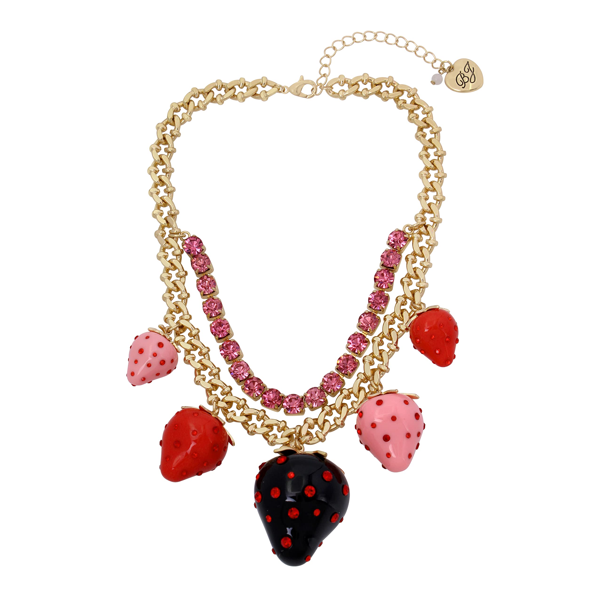Betsey Johnson Strawberry Bib Necklace