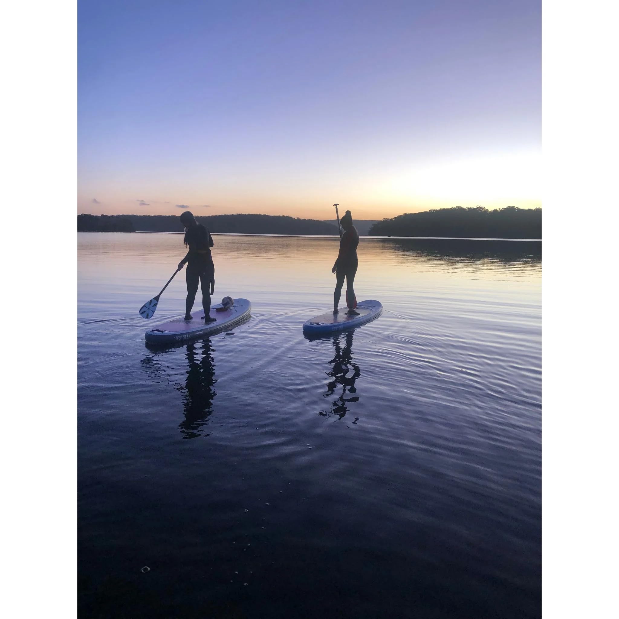 Bay Sports 10'8' Inflatable SUP Board Basix Series iSUP with Performance Fibreglass 3-Piece Adjustable Paddle and 9" Click-in Centre Fin - Designed in Australia (Navy/Turquoise)