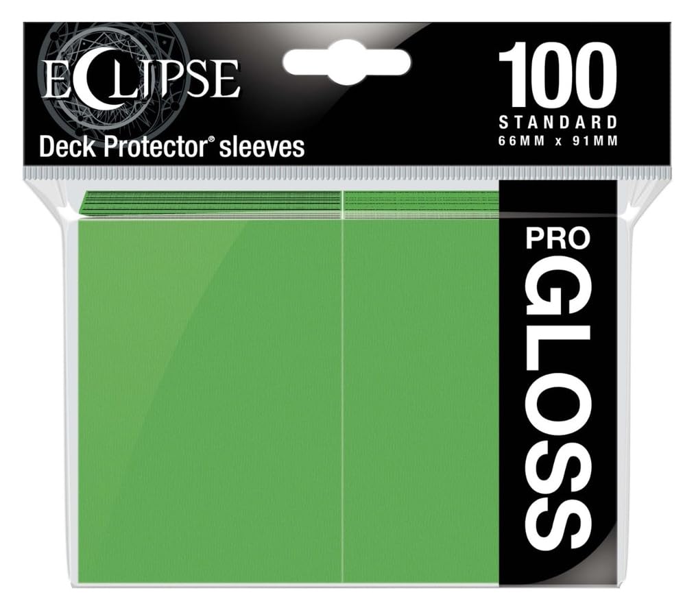 BoardGame E-15606 Ultra Pro-Eclipse Gloss Standard Sleeves 100 Pack-Lime Green