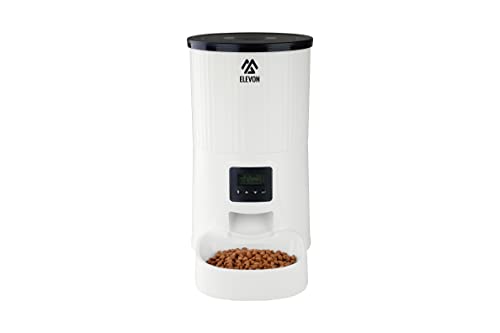 ELEVON 4L Automatic Pet Feeder Food Dispenser,Auto Dog Food Dispenser,10S Voice Recorder&Programmable Timed Cat Feeder with Desiccant Bag for Small Large Pets Puppy Kitten Rabbit Large Capacity