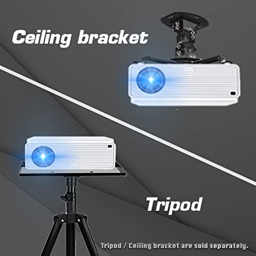 Native 1080p Projector, 5G WiFi Full HD 1920x1080p Video Beam, iOS/Android Mac Sync Screen, 300" for Movie Games, Compatible w/HDMI, VGA, USB, PC, DVD - White