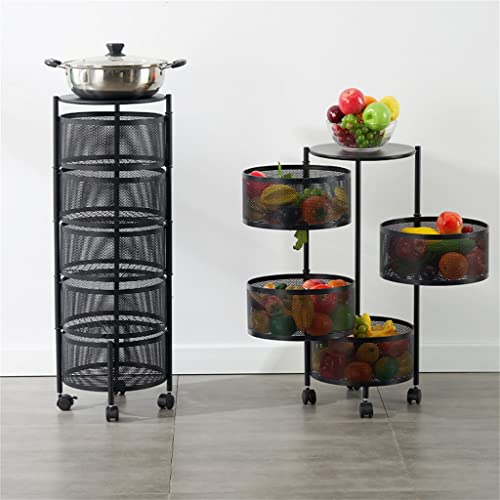 DANN Kitchen Vegetable Rotating Shelf Floor Multi-Layer Round Household Vegetable Basket Fruit and Vegetable Storage Storage Rack