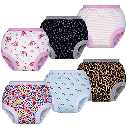 BIG ELEPHANT Baby Potty Training Pants, Soft Absorbent Toddler Potty Training Underwear 100% Cotton, 3T