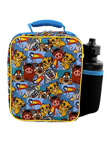 Disney The Lion King Boy's Girl's Soft Insulated School Lunch Box (Blue, One Size)