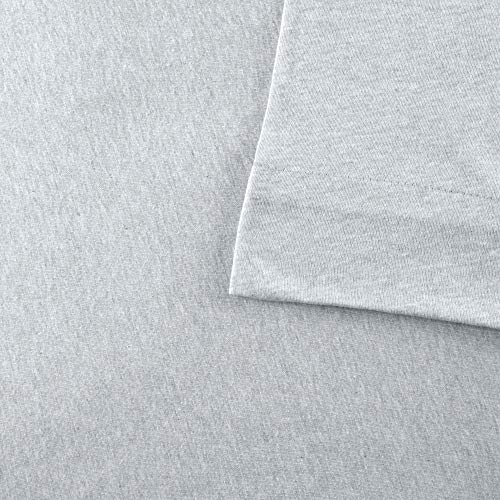 Urban Habitat Heathered Queen Bed Sheets, Casual 100% Cotton Bed Sheet, Light Grey Bed Sheet Set 4-Piece Include Flat Sheet, Fitted Sheet & 2 Pillowcases, (UH20-2063)