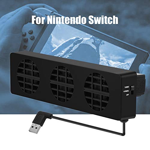 Mxzzand USB Cooling Game Console Easy Installtion Cooling Fan Good erformance Black for Switch NS Console