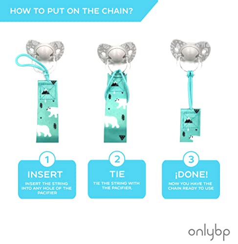 OnlyBP® Set 6 Baby Pacifier Holder Clip - Pacifier Clip for Boys and Girls Fits for Most Pacifiers - Protects Your Baby - Binkie Styles & Baby Teethers & Toys and Gift