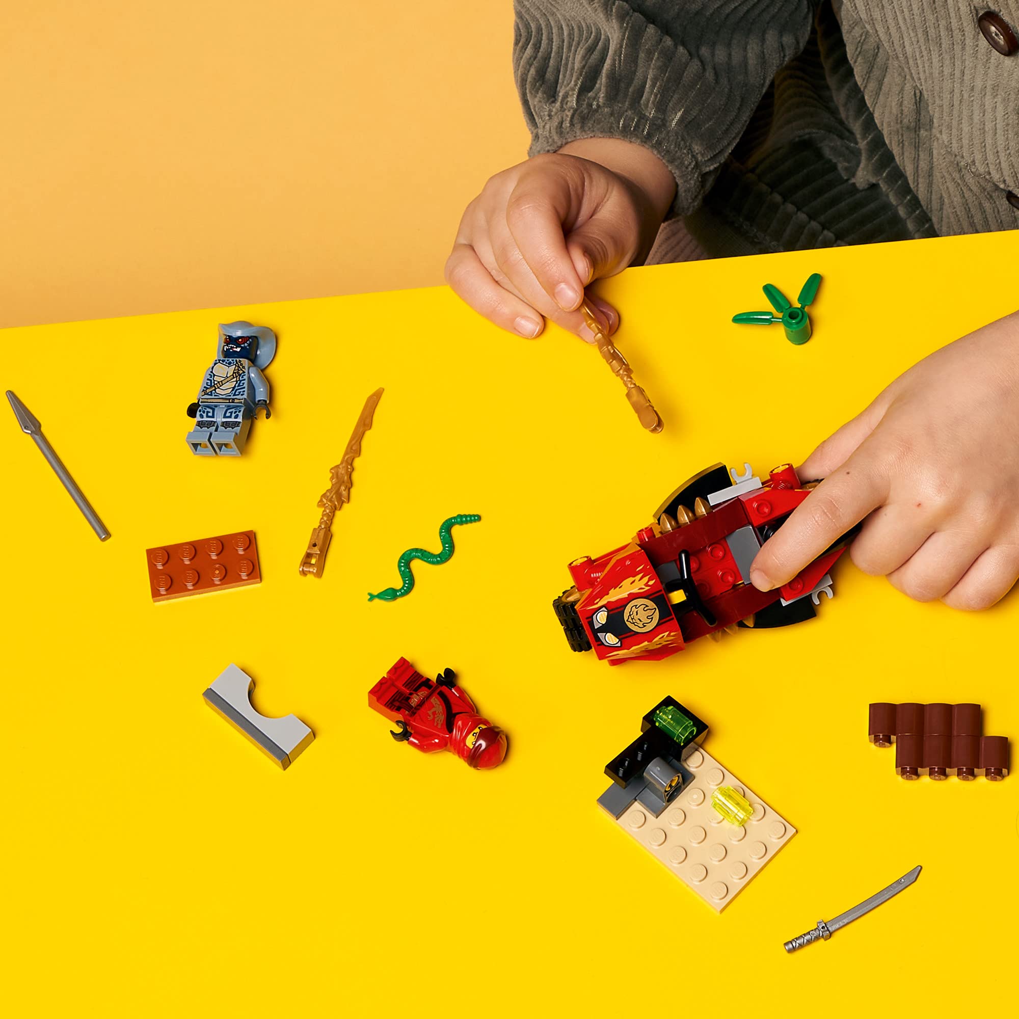 LEGO NINJAGO Legacy Kai’s Blade Cycle 71734 Ninja Motorcycle Playset Building Kit, Featuring NINJAGO Kai and a Snake; New 2021 (54 Pieces)