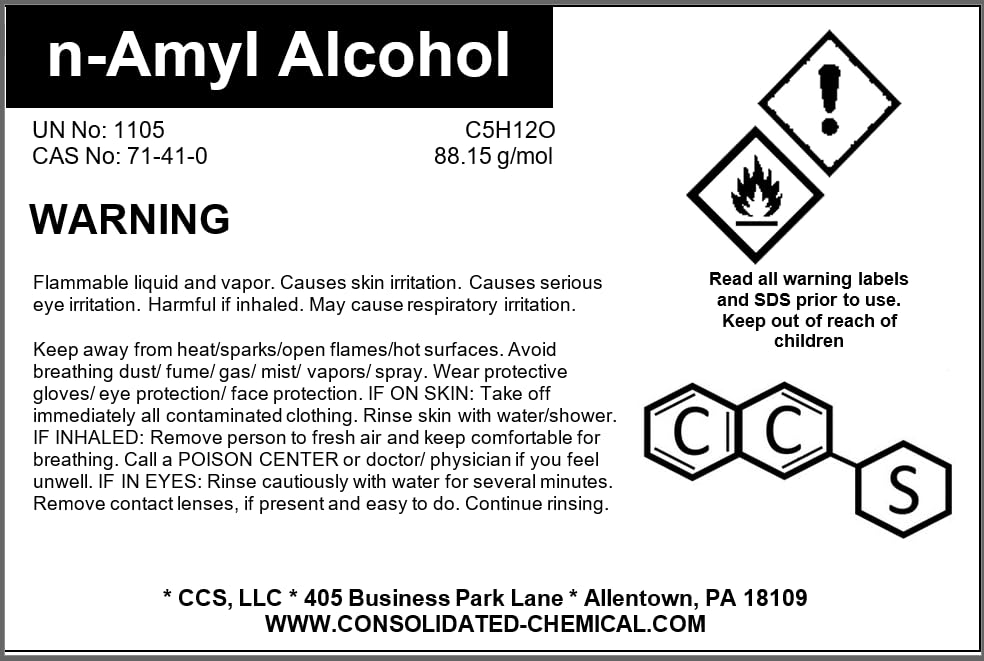 n-Amyl Alcohol 4 Fl Oz (100ml)