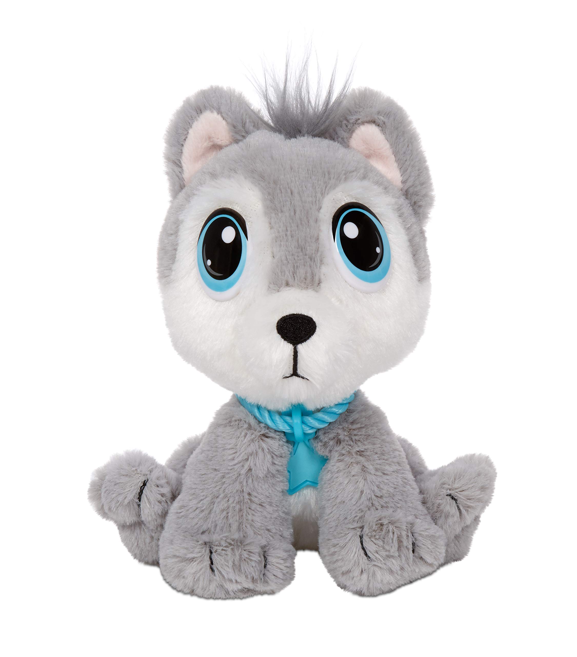Little Tikes Rescue Tales Babies - Husky | Soft Cuddly Plush Pet Toy with Collar, Tag, Doghouse, Stickers, Activities | Ages 3+