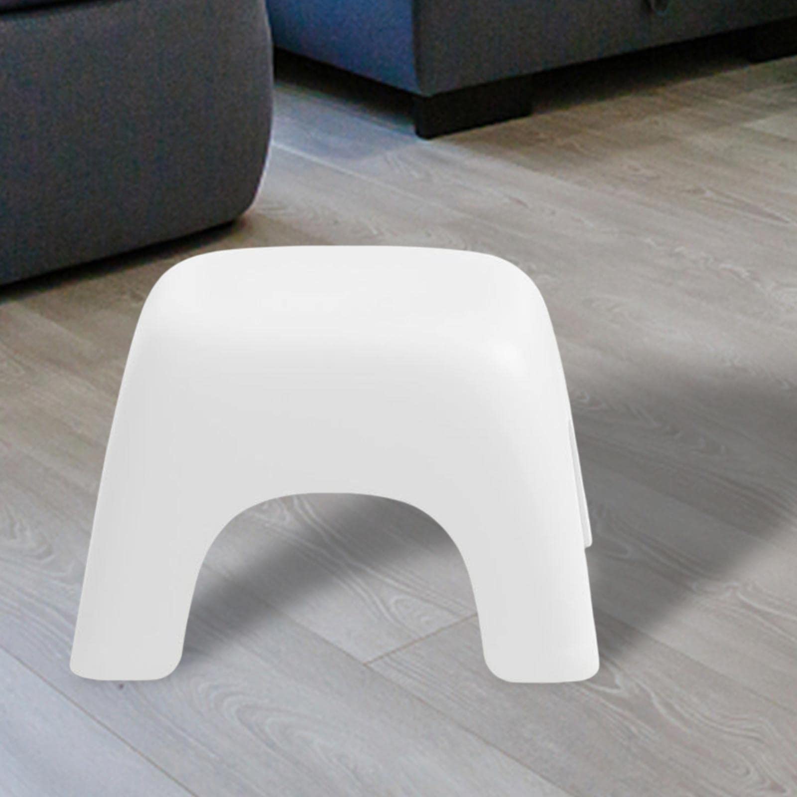 Dualoai Minimalist Modern Ottoman Footrest Non Stool Kids Chair Non Stool Chair Stool for Training B, White