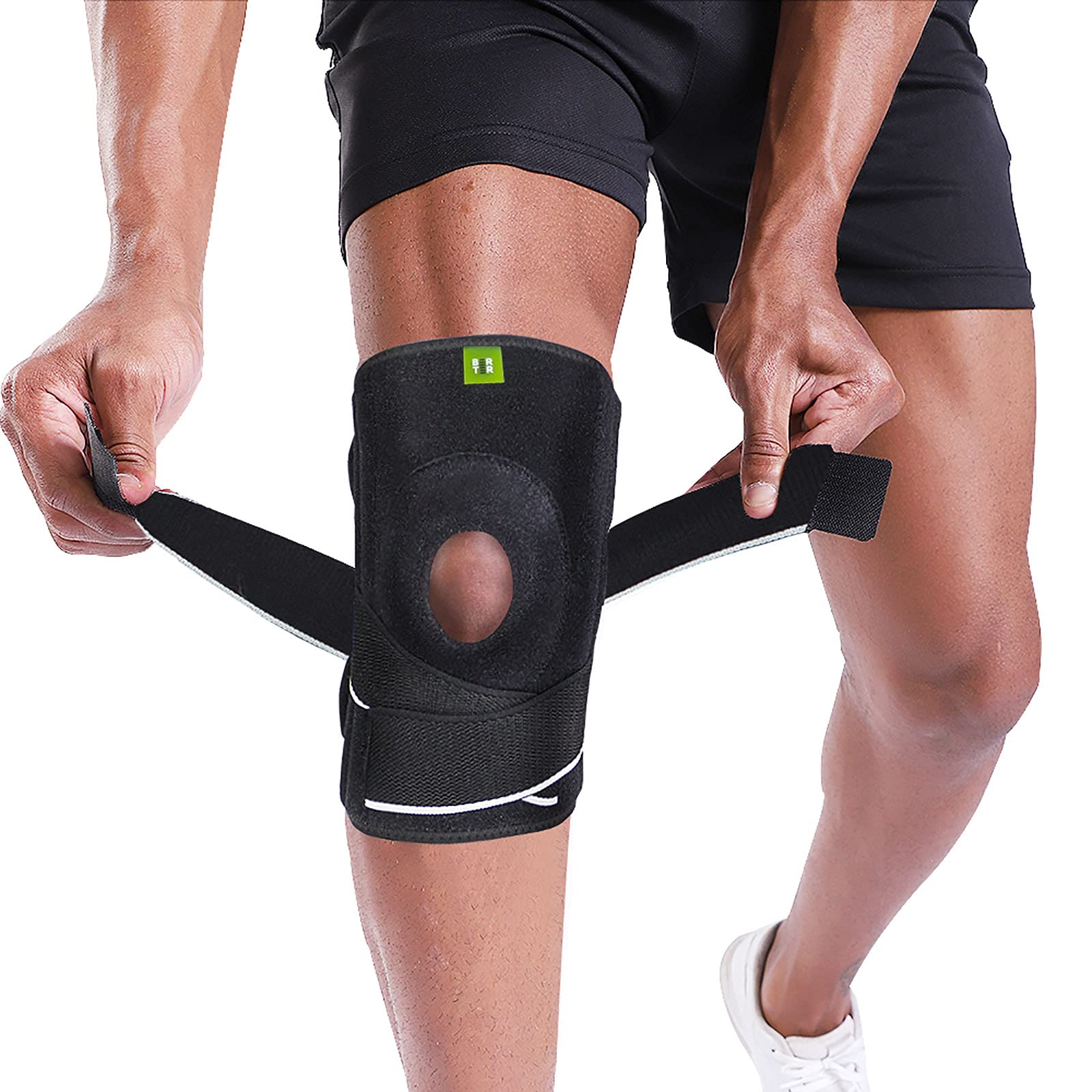 BERTER Knee Brace Support for Relieves Meniscus Tear Knee Pain ACL MCL Arthritis, Men Women Open Patella Knee Pad for Running Basketball