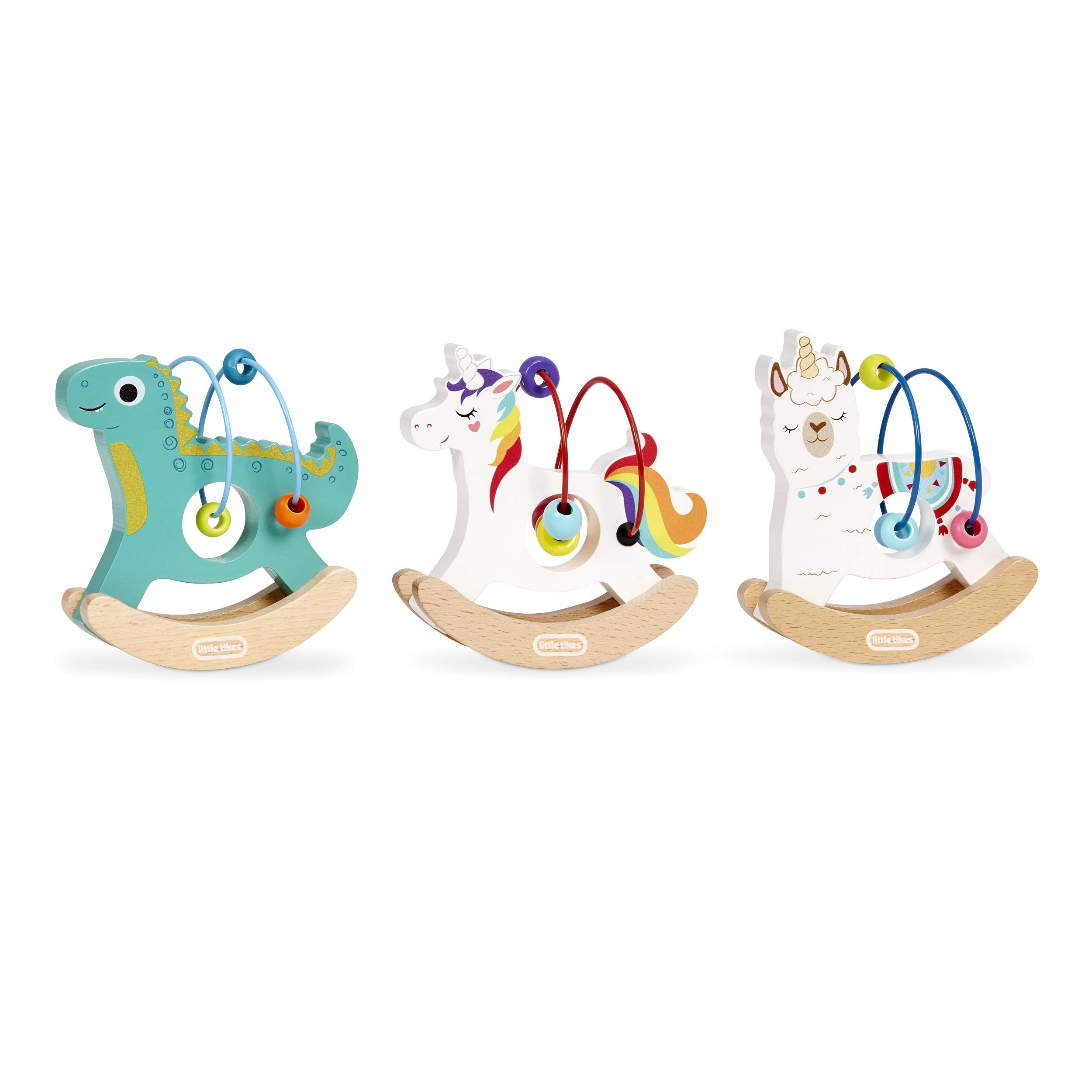 Little Tikes Wooden Critters Dino Busy Beads Maze Developmental Toy