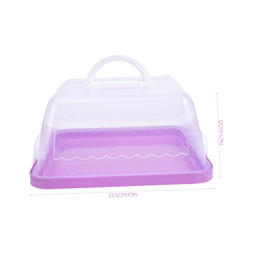 Homoyoyo Portable Cake Box with Cakey Clear Container with Lid Cheesecake Carrier Dessert Storage Case Cake Holder with Lid Mini Gift Cake Packing Box Cake Carrier with Handle Wedding