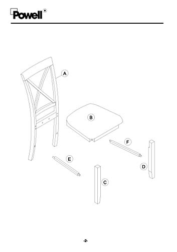 Powell Furniture Jane 5 Piece Dining Set, White