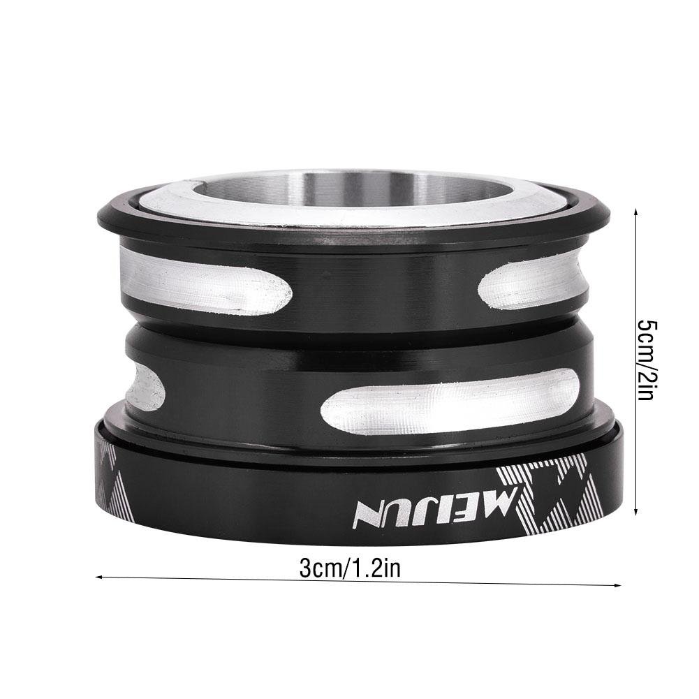 Bike Headset, Aluminum Alloy Solid 44mm Internal Sealed Bearing Headset Accessory for Mountain Bike (Black)