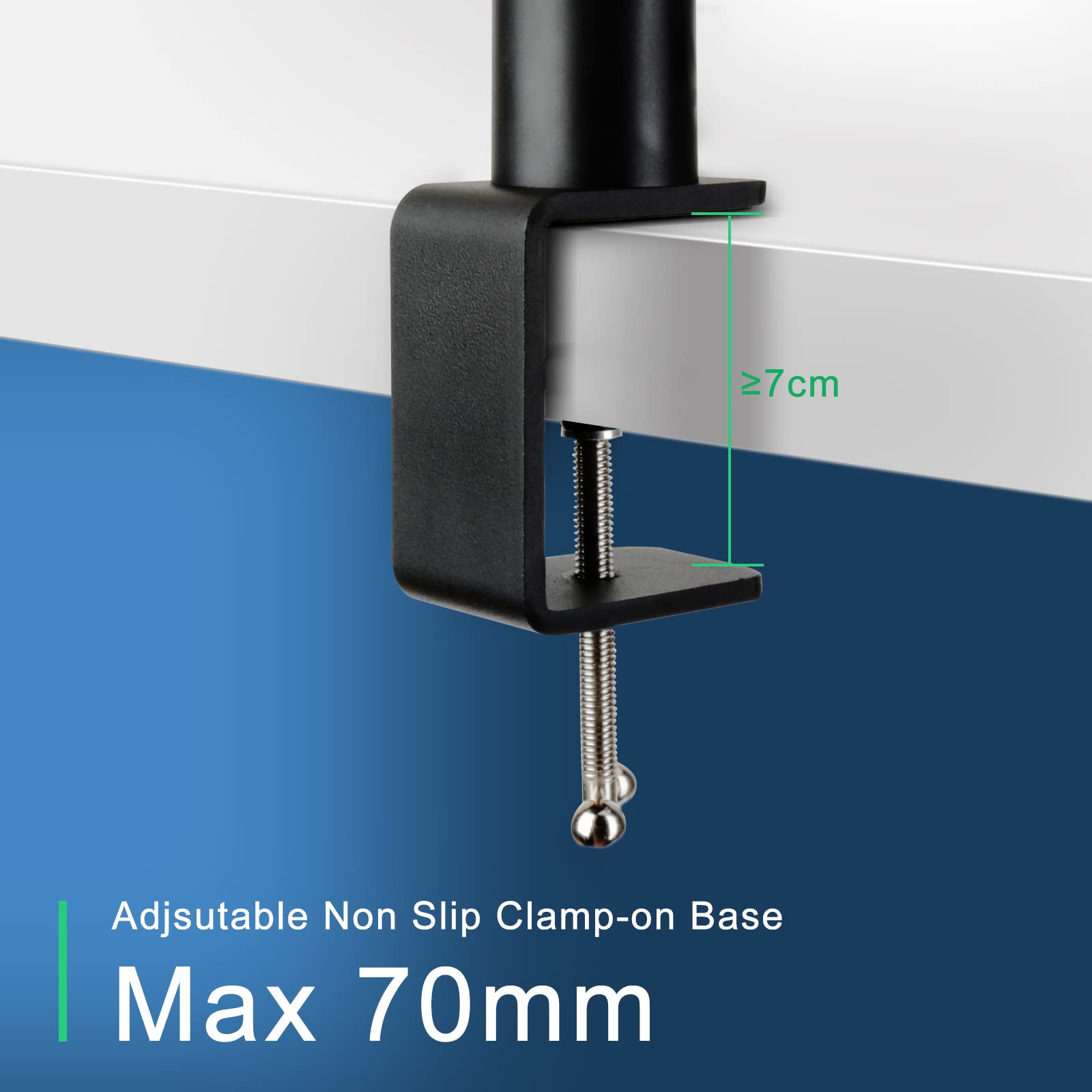 Boom Arm Mic Stand Compatible for Shure SM7B/MV7,Cable Hidden Stainless Professional Heavy-Duty Design, 360° Rotatable