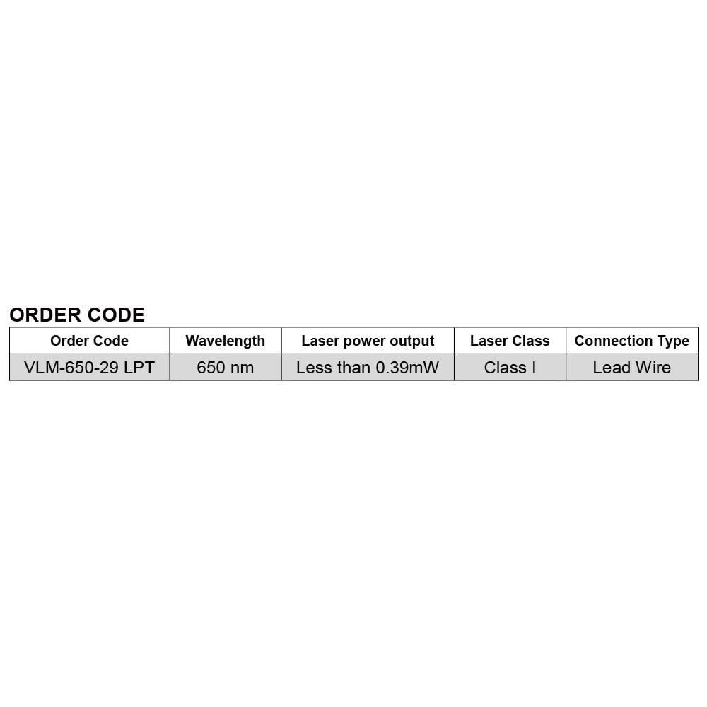 Quarton Laser Module VLM-650-29 LPT Class 1 Red Crosshair Laser Module, Crosshair Laser Line Generator, Emitting line angle > 60°, only 1mm line width @40cm(15.75 inches)