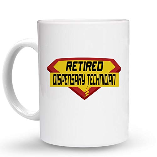 Makoroni - RETIRED DISPENSARY TECHNICIAN Career - 15 Oz. Ceramic COFFEE MUG Coffee Drink Cup, DesW32