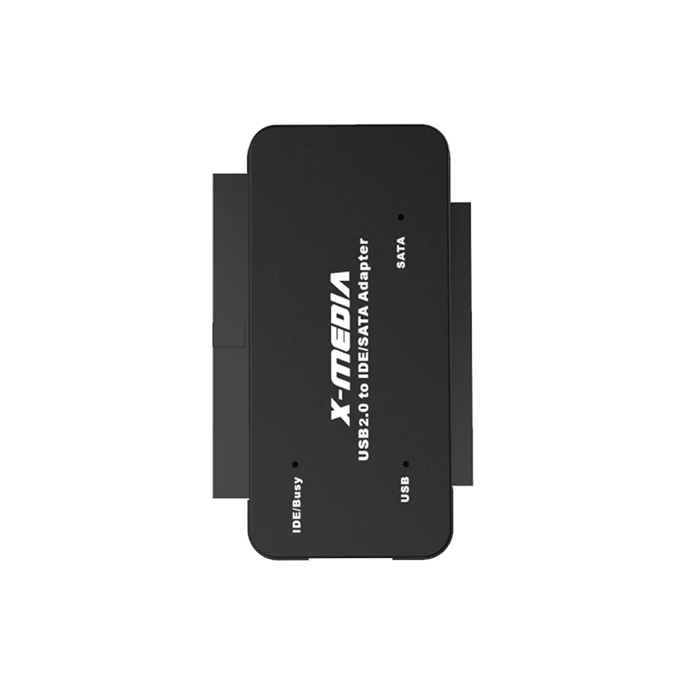 X-MEDIA XM-UB2235S USB 2.0 to IDE SATA Adapter Converter, External Hard Disk Reader/Adapter - Support 2.5/3.5-Inch HDD/SSD Hard Disk Drive