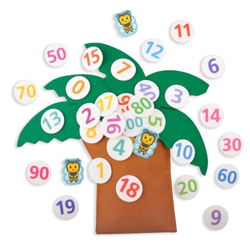 CHEFAN Tree and Letter Props from The Childhood Favorite Book, Felt Numbers and Letters