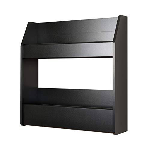 Prepac 2-Tier Floating Wine and Liquor Rack, Black