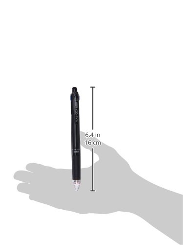 ZEBRA Multi Function Sarasa 4+S Black/Red/Blue/Green Ink 0.5mm Ballpoint Pen, 0.5mm Mechanical Pencil, Black Body, J4SA11-BK