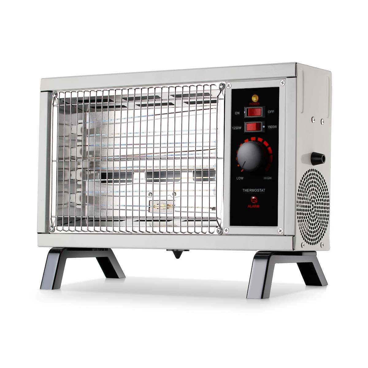 Homeleader ETL Portable Radiant Heater, Indoor Safe Heater 1250W/1500W, Rapid Heating with Adjustable Thermostat, for Garages, Workshops, Warehouses, Bedroom