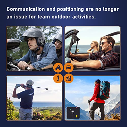 Walkie Takie with Long Range Global Intercom Communication,Trace Back Conversation, Two Way Radio with Bluetooth 5.0,Hand Free for Biking, Camping, Hiking,Skiing,Cruise Shipping,Traveling and More