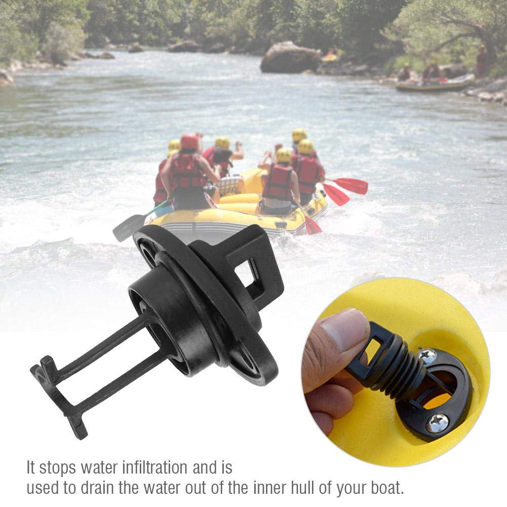 Black Drain Plug, Drain Plug Kit, Boat for Canoes Kayak Dinghy