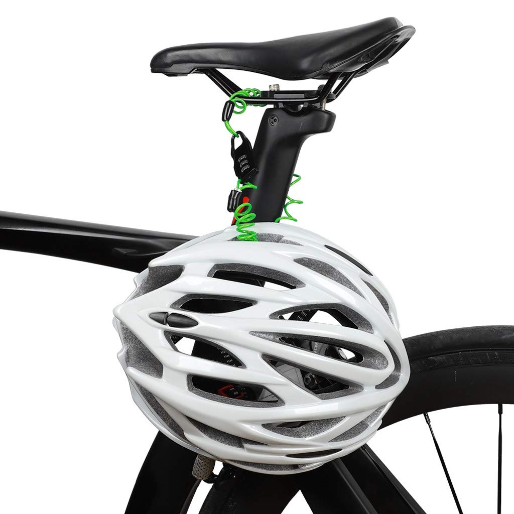 Bike Light and Phone Holder Lock Code Bicycle Combination Cycling Portable Bike Lock Lock Travel Helmet Lock Bike Accessories