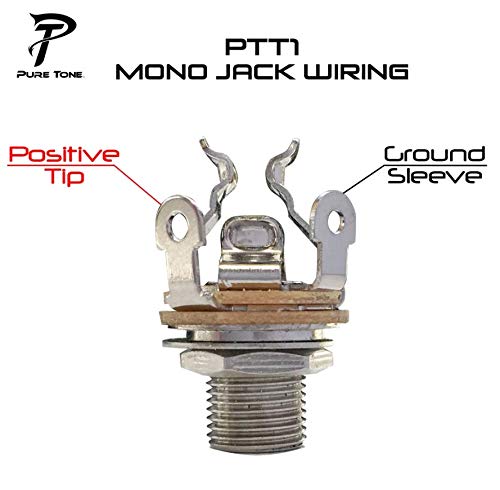 Black Electrosocket Jackplate with Pure Tone Full-contact Output Jack