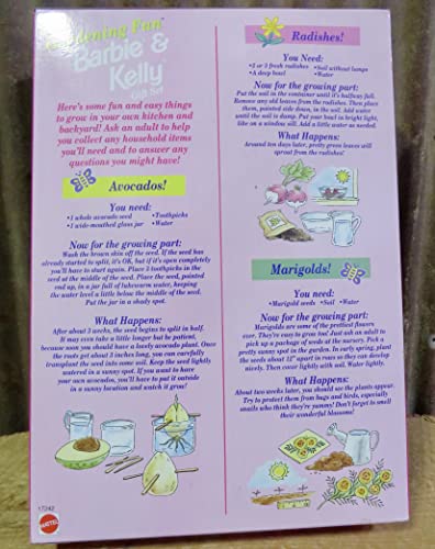Gardening Fun BARBIE & KELLY Gift Set - Special Edition Set w 2 Dolls & Accessories (1996)