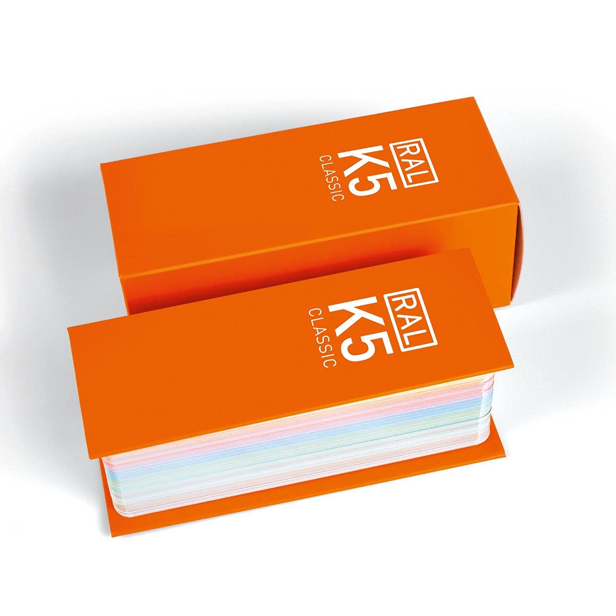 RAL K5 Color Chart, 215 Full Page Color Swatches, Gloss, 8 Languages