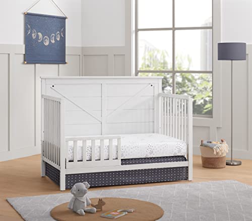 Oxford Baby Montauk Crib to Toddler Bed Guard Rail Conversion Kit, Barn White, GreenGuard Gold Certified