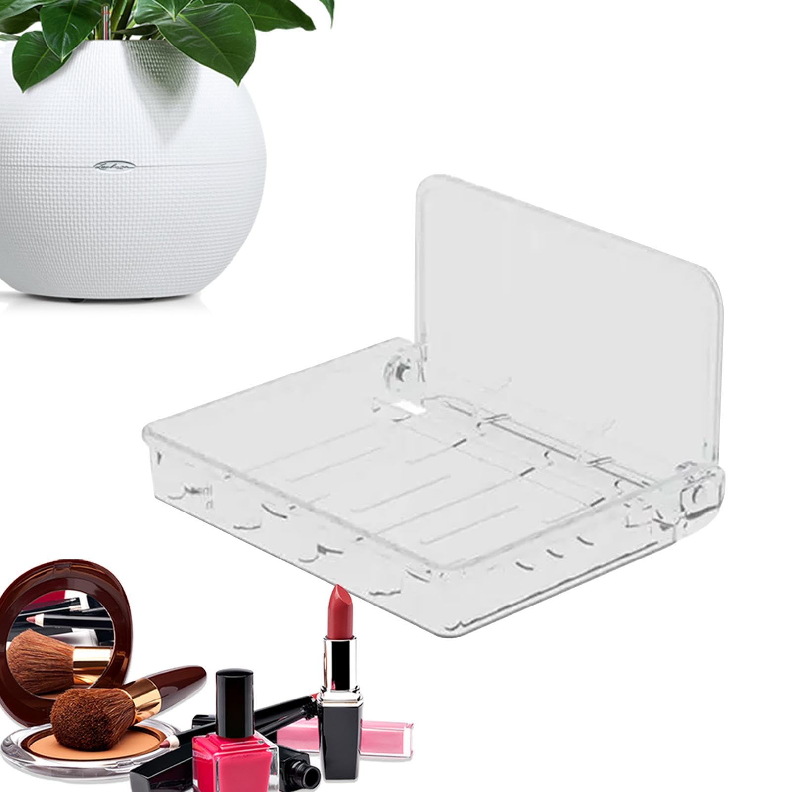 Clear Shelves for Wall - Foldable Clear Acrylic Shelf | -Free Sturdy Wall Shelf, Multifunctional Innovative Wall Shelf Organizer for Bathroom, Kitchen, Balcony, Toilet Paper