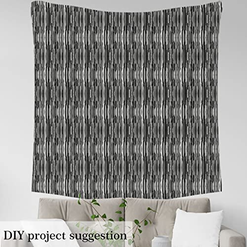 Feelyou Stripes Fabric by The Yard, Geometric Upholstery Fabric, Modern Striped Art Outdoor Fabric, Geometry Reupholstery Fabric for Chairs, 3 Yard, White and Black