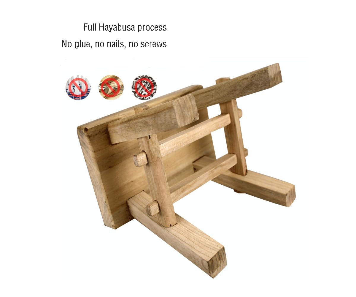 Creative Solid Wood Step Stool, Bedroom, Kitchen and Living Room Step Stool, Easy, Quick and Comfortable to Go Camping, Sturdy and Durable 9.8' x 5.9' x 7.8'