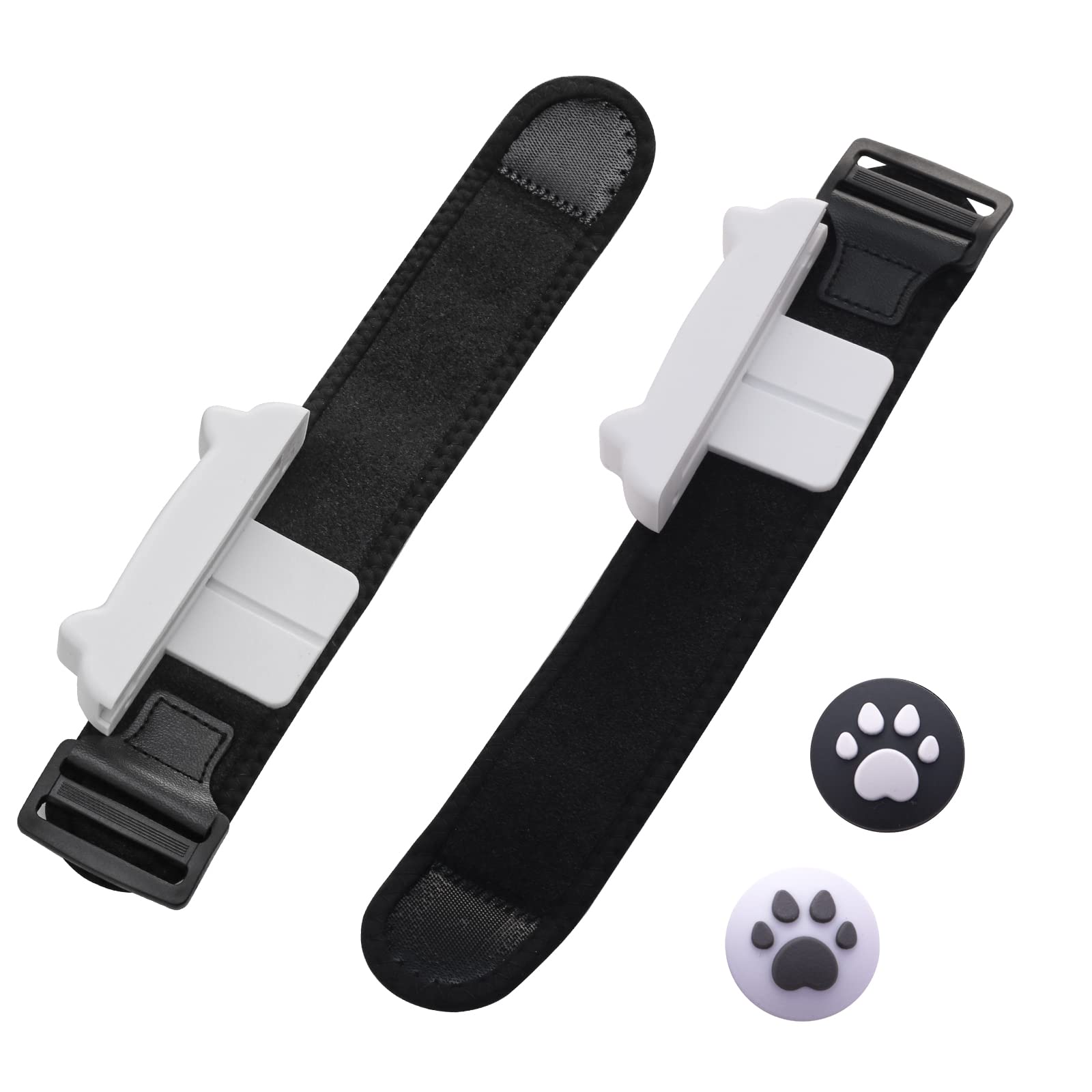 NANANINO Dance Switch Wristband, Wrist Bands for Dance Switch 2023 2022 2021 2020 2019, Adjustable Elastic Straps for Joy-Cons Controller - White (2 Packs)
