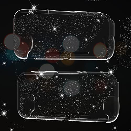 NANANINO Switch lite Clear Glitter Case, Switch lite Protective Case, Switch lite TPU Case - Clear