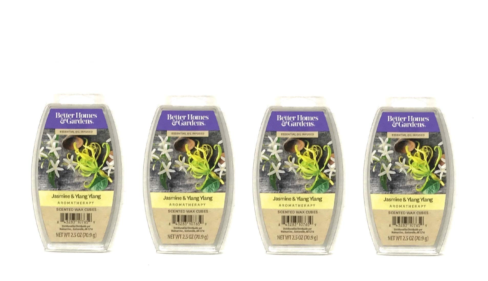 Better Homes & Gardens Aromatherapy Essential Oil Infused Wax Melts - 2.5 OZ - 4 Pack (Jasmine & Ylang Ylang)